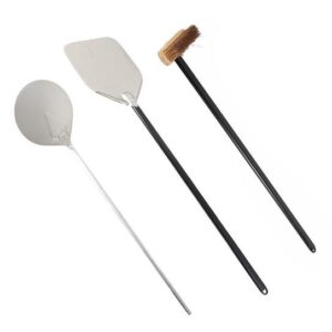 Pizza Oven Tools 3 Piece (Black Handles) - Pizza Ovens Australia | Wide ...